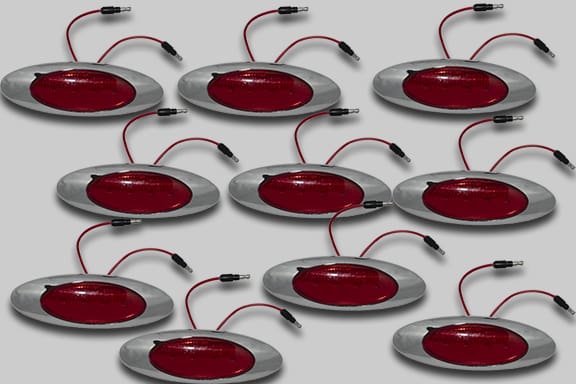 M1 RED LED WITH BEZEL - 10 PACK - Panelite